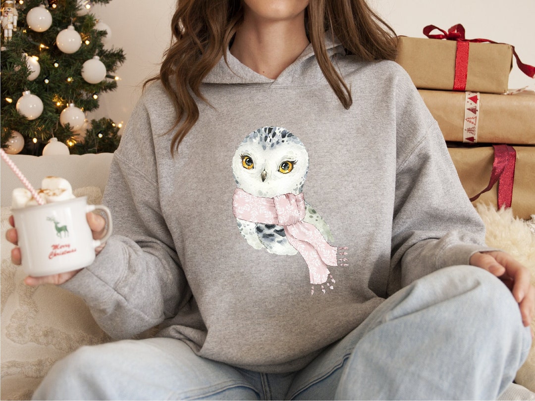 Owl Sweatshirt, Owl Hoodie, Christmas Sweatshirt, Owl Lover Sweatshirt ...
