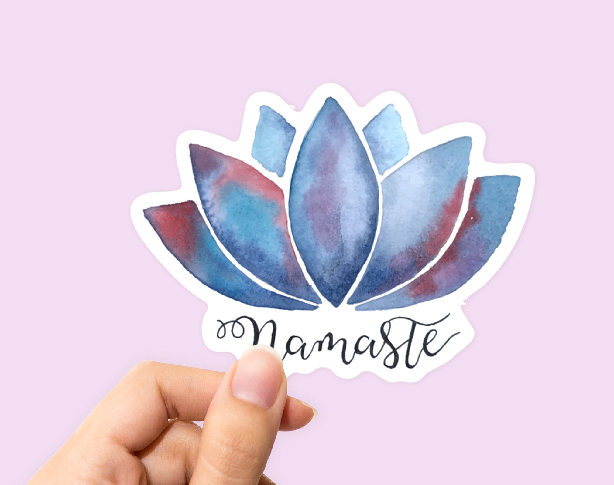 Lotus Flower Stickers Yoga Flower Namaste Sticker Laptop - Etsy