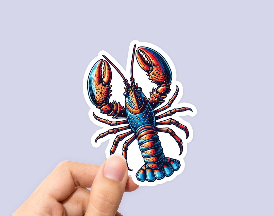 Lobster Sticker, Seafood Sticker, Beach Sticker, Nautical Decor, Ocean ...