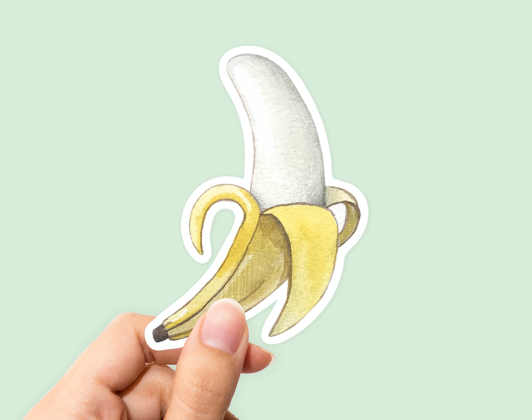 Banana Sticker, Banana Decal, Fruit Sticker, Vegan Stickers, Car ...