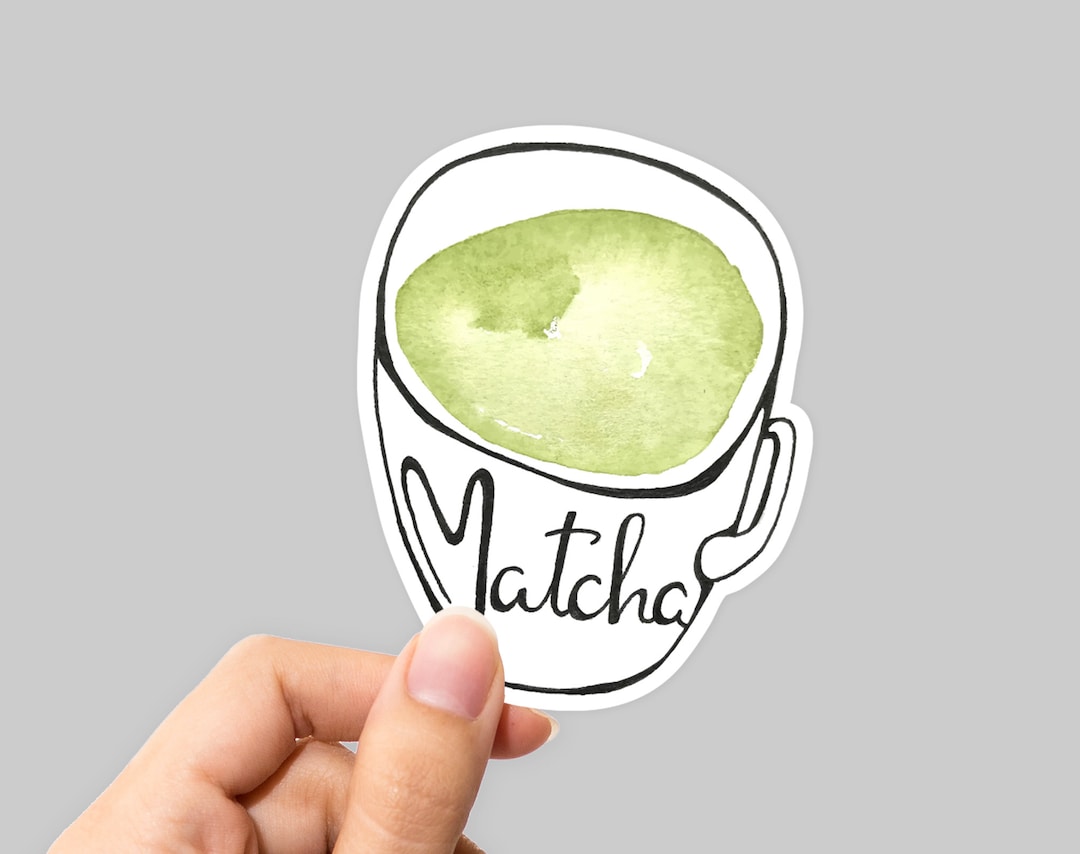 Cute Matcha Tea Sticker, Matcha Latte Sticker, Cute Matcha Sticker ...