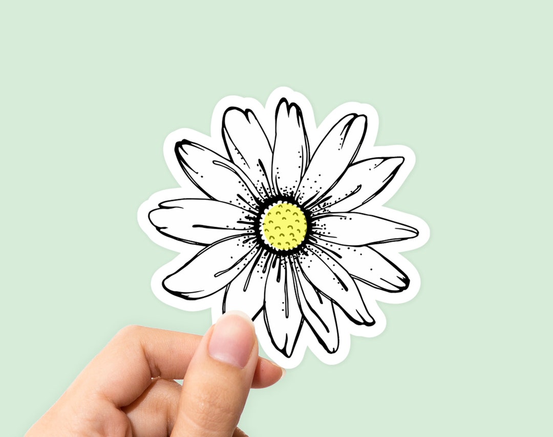 Daisy Stickers, Daisy Decal, Flower Sticker, Flower Decal, Laptop ...