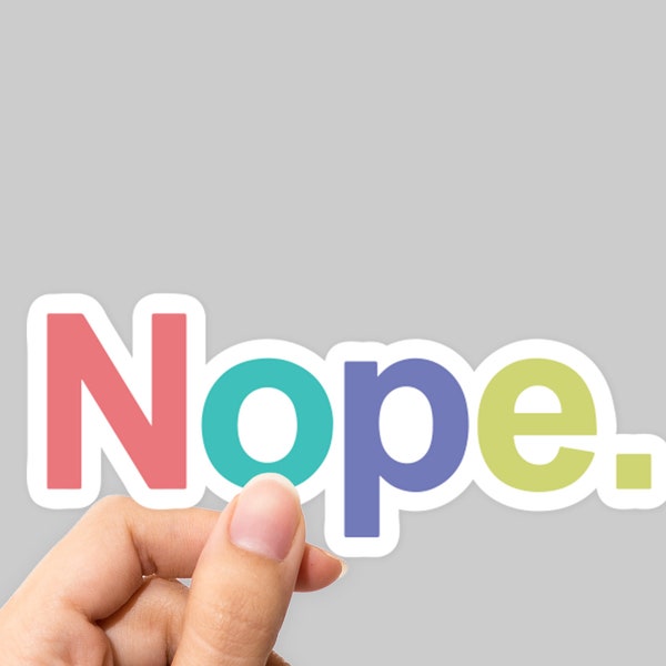 Nope Sticker - Etsy