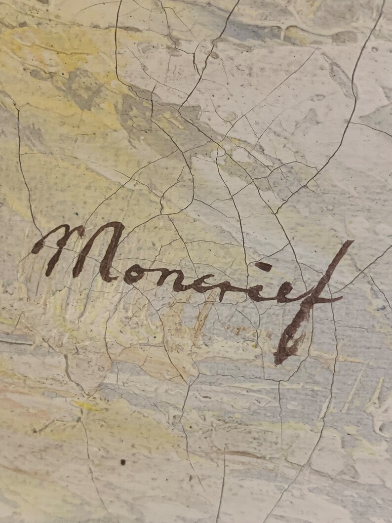 Mary Jane Moncrief 1848-1888 Antique Oil Painting Canvas 24” X 20 ...