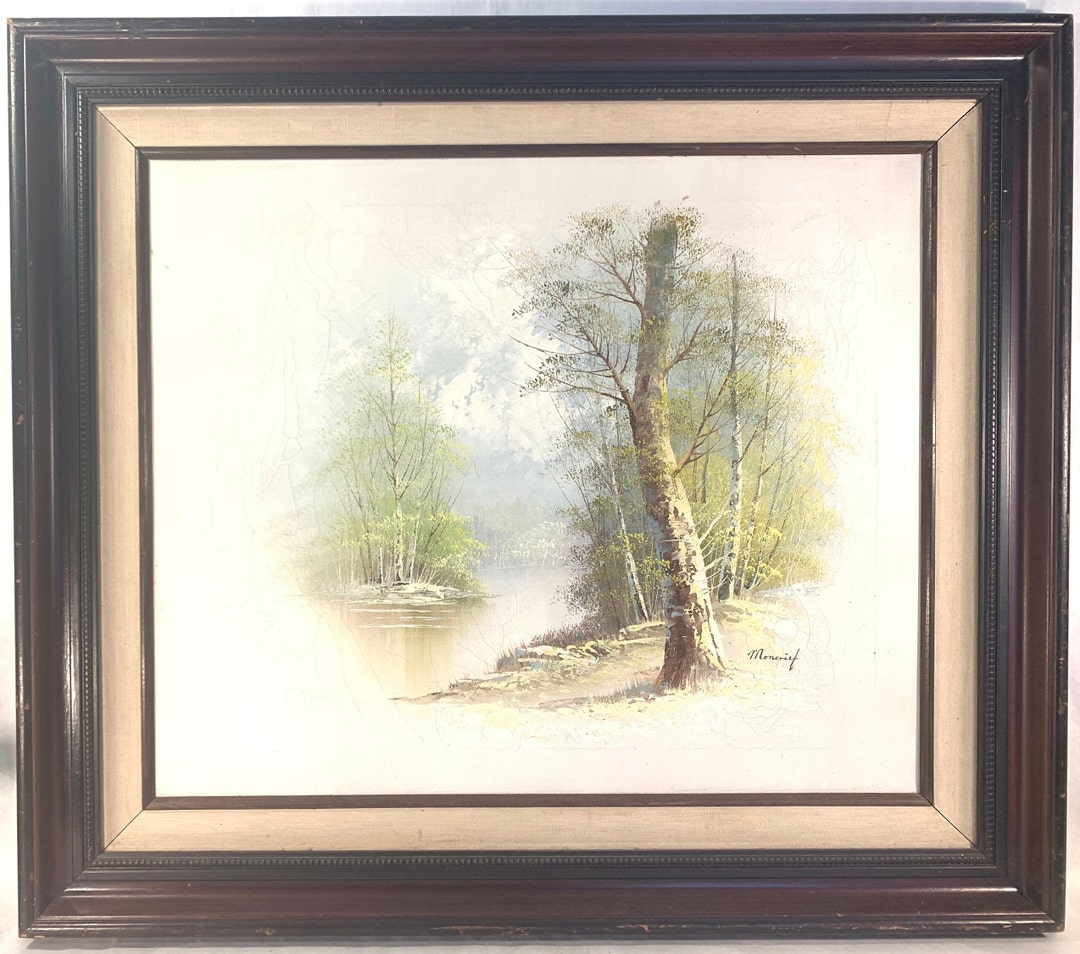 Mary Jane Moncrief 1848-1888 Antique Oil Painting Canvas 24” X 20 ...