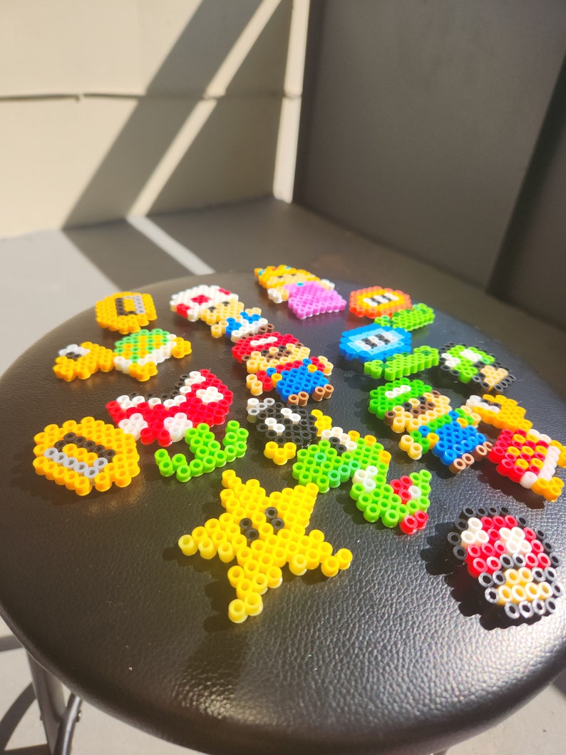 Mario Bros Perler Beads Fridge Magnets/retro/video Games/ Characters ...