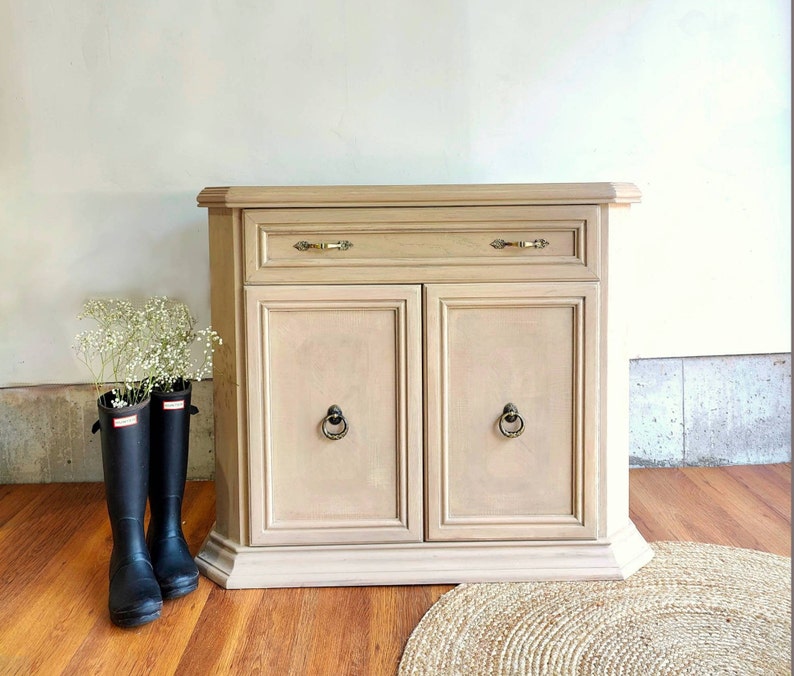 SOLID WOOD TABLE, Oak Wood Table, Entryway Table, Vintage Solid Oak ...
