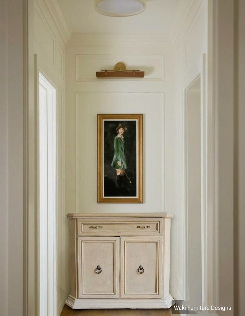 SOLID WOOD TABLE, Oak Wood Table, Entryway Table, Vintage Solid Oak ...