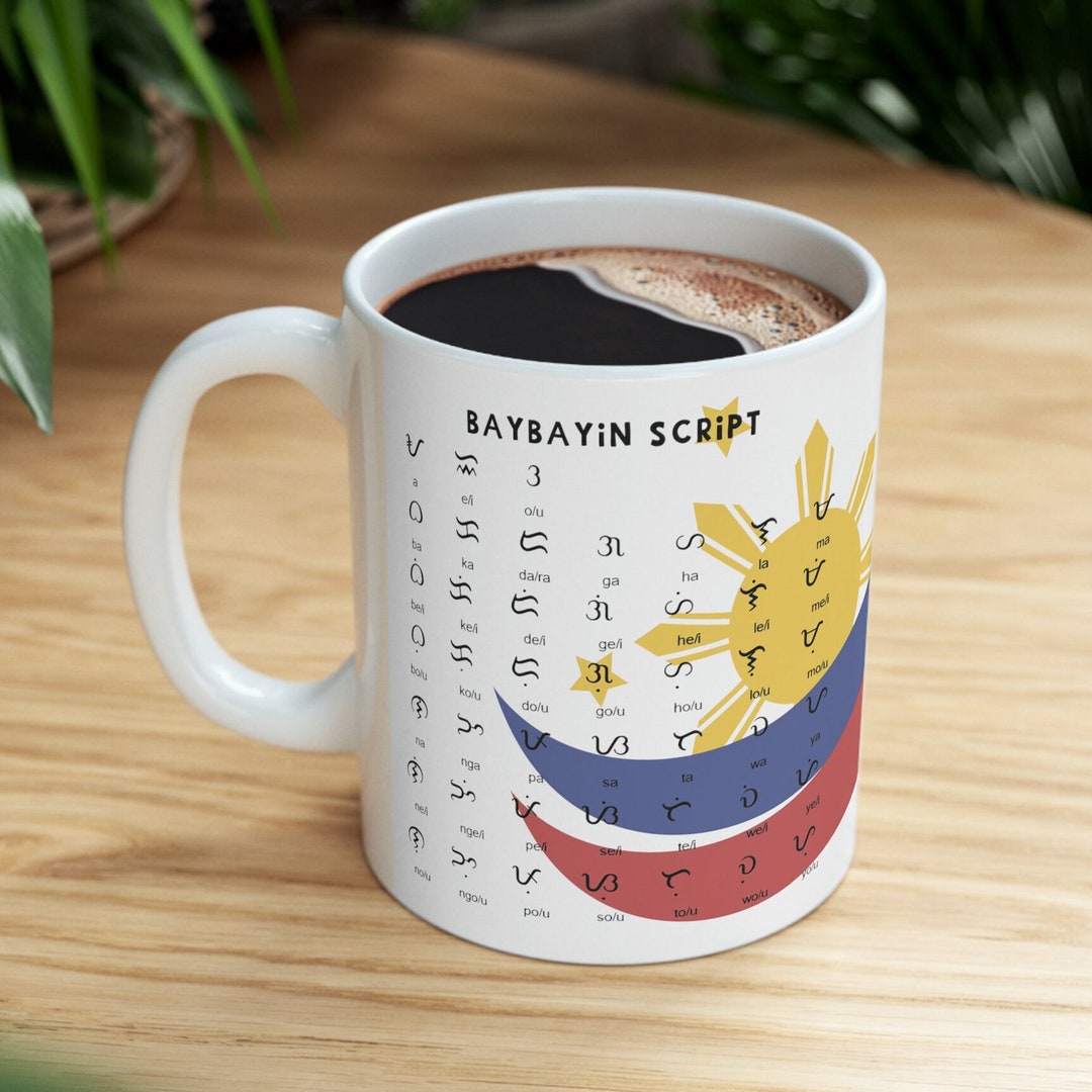 Taza filipina Cómo escribir Baybayin, Alfabeto tradicional filipino ...