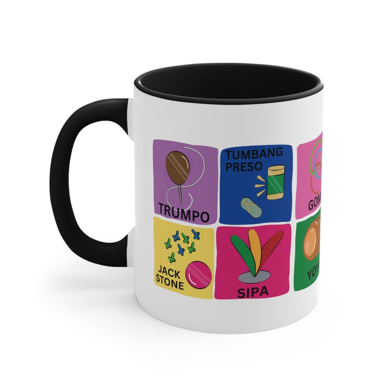 Filipino Classic Toys and Games on Accent Coffee Mug, Pinoy Gift Mug ...