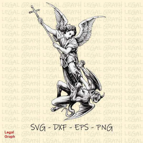 Saint Michael the Archangel Svg, Clipart, Cricut, Silhouette, Cutting ...