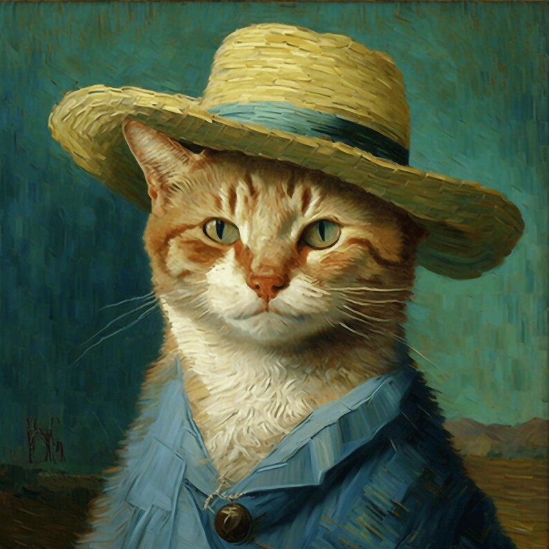 Classic Portraits Reimagined: Cats in Art History Collection set of 4 ...
