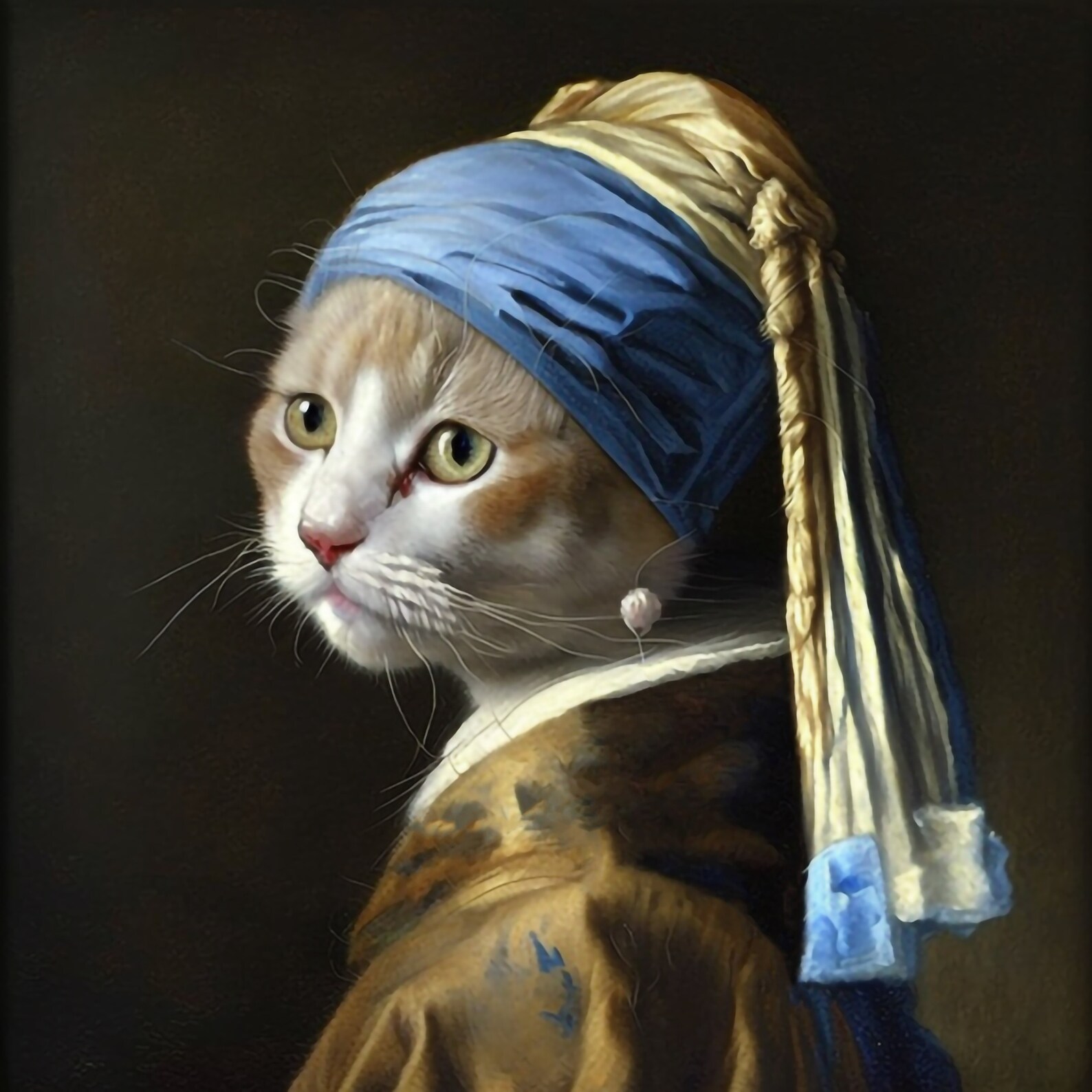 Classic Portraits Reimagined: Cats in Art History Collection set of 4 ...