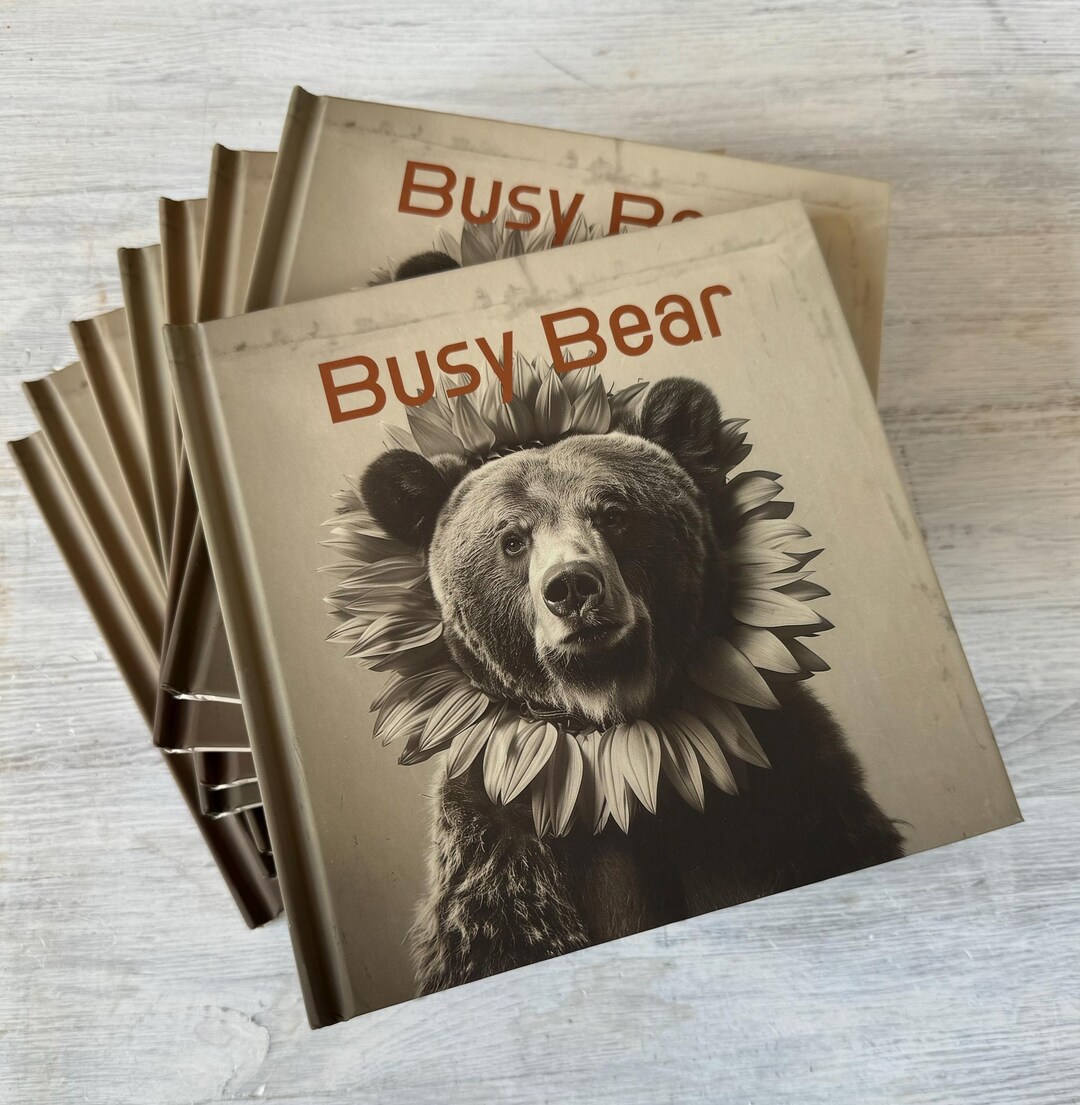 Busy Bear Book, AI, Animals, Art Book, Editioned, Childrens Book, Kids ...