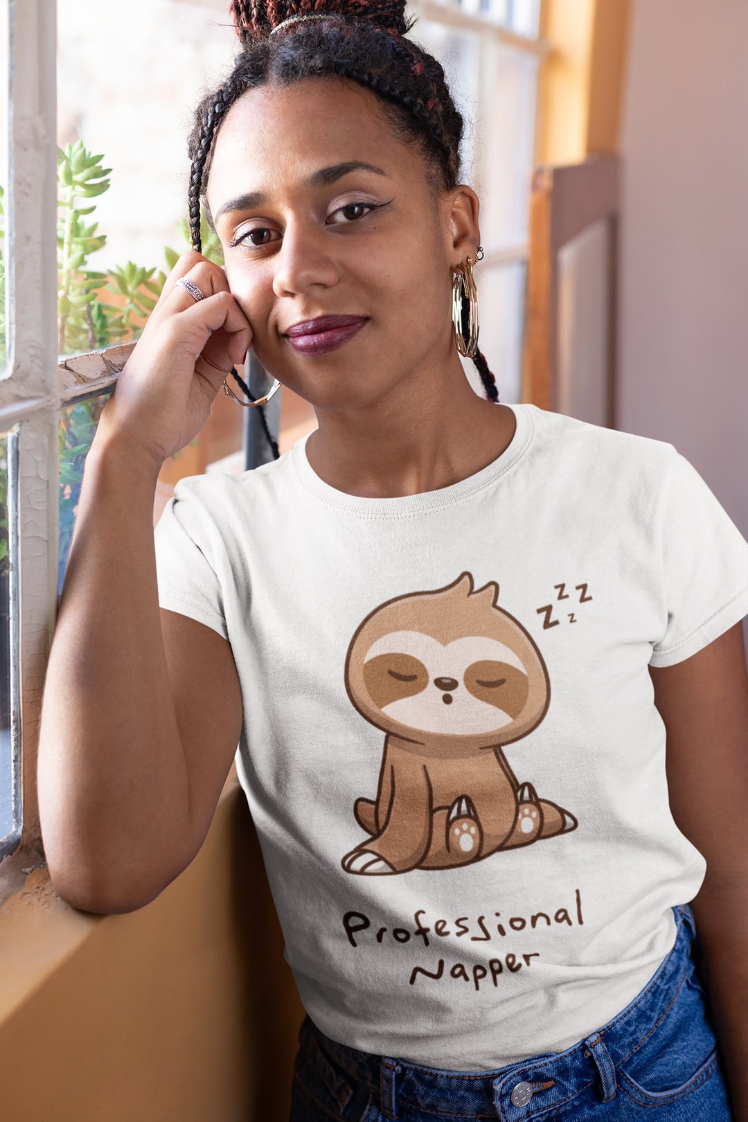 Sloth Professional Napper Shirt, Cute Animal Shirt, Anime Shirt, Nap ...