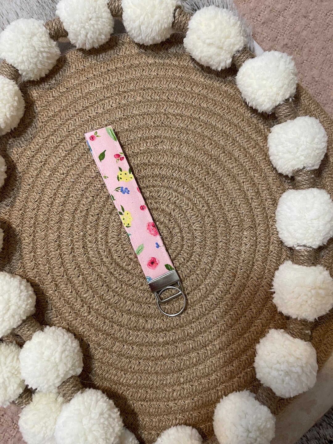 Key Chain | Key Fob | Wristlet Key Chain | Floral Key Chain | Colorful ...