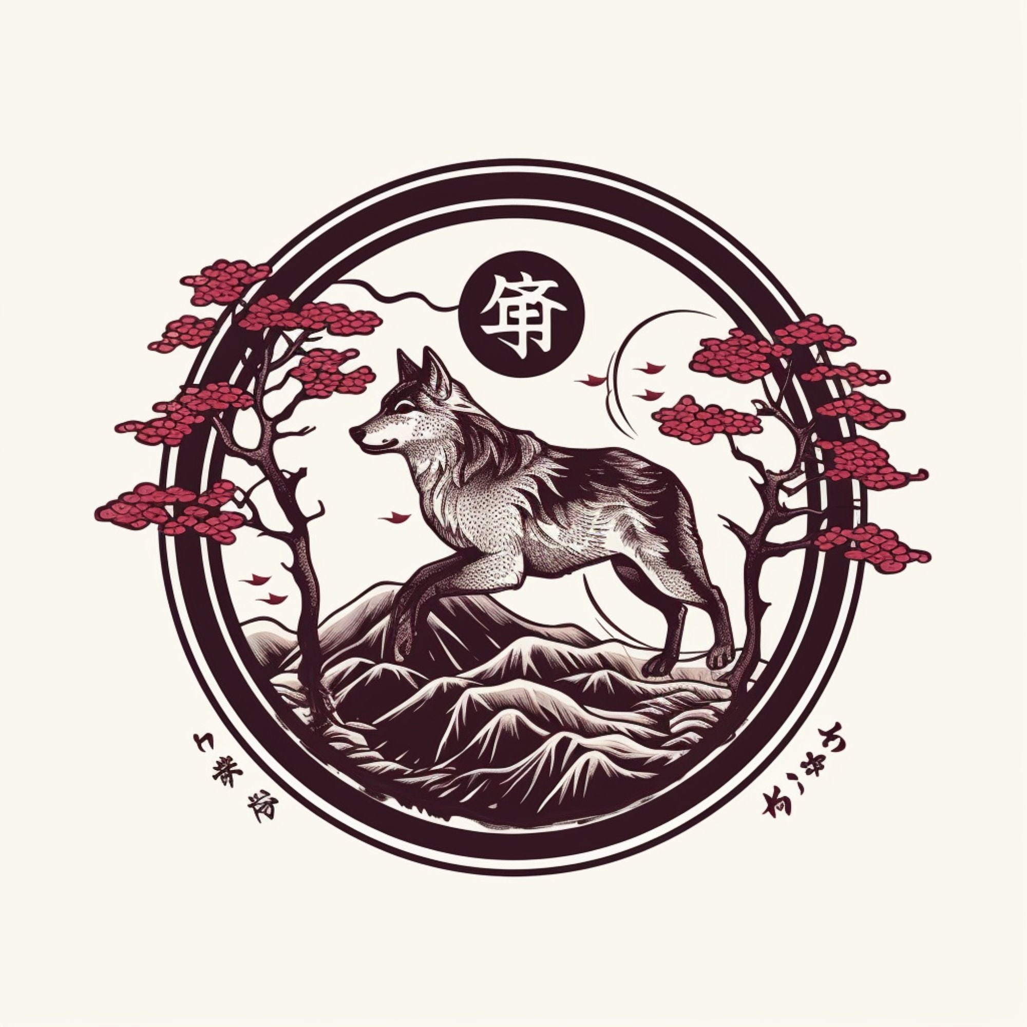 Japanese Wolf Symbol