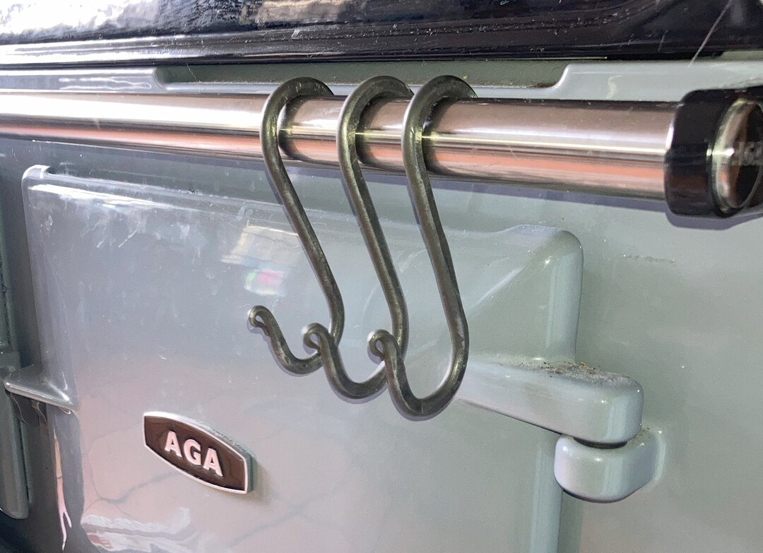 Blacksmithed S HOOKS for Aga Range Cooker Rails, Garden Hanging Baskets ...