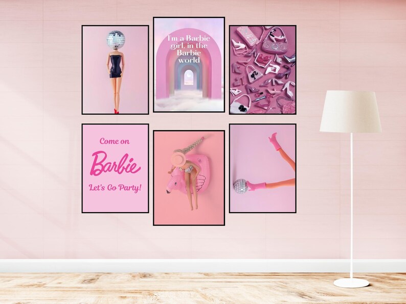 Set Of 6 Barbie Wall Art Set Y2k Inspired Prints Vintage Etsy
