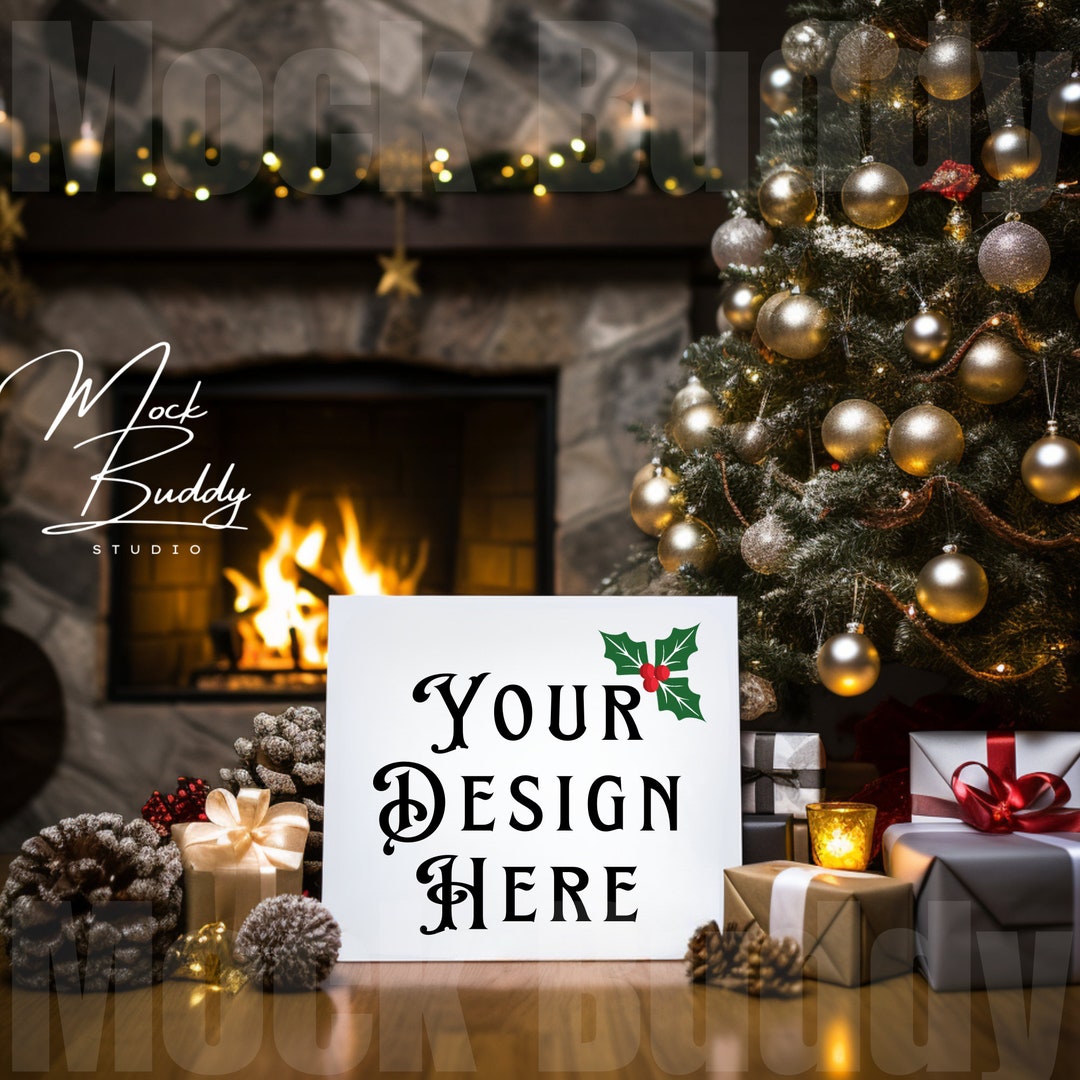 Christmas Card Mockup Winter / Holidays Greeting Card Mock - Etsy