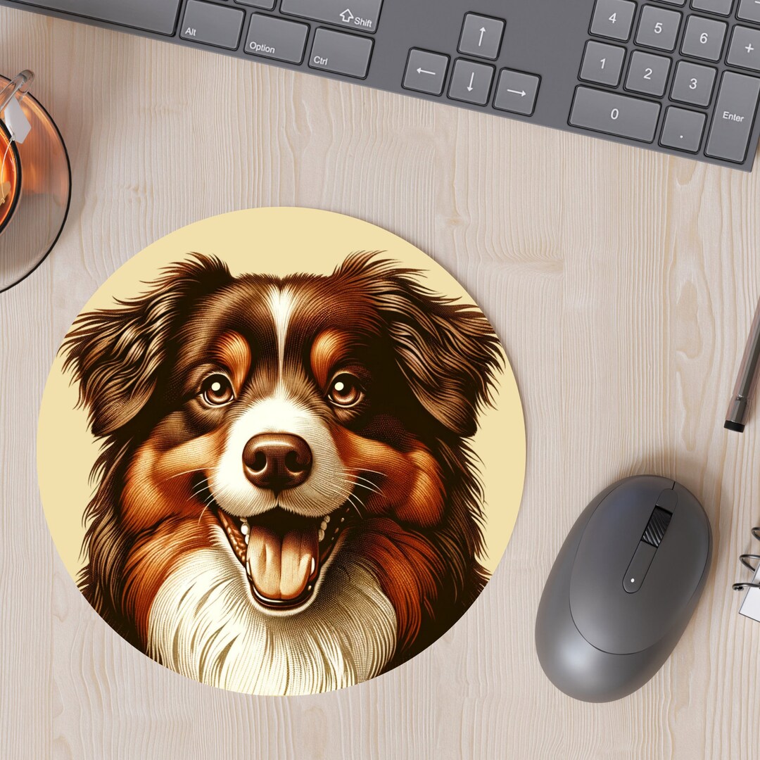 Red-tri Australian Shepherd Mouse Pad, Australian Shepherd Mom, Aussie ...