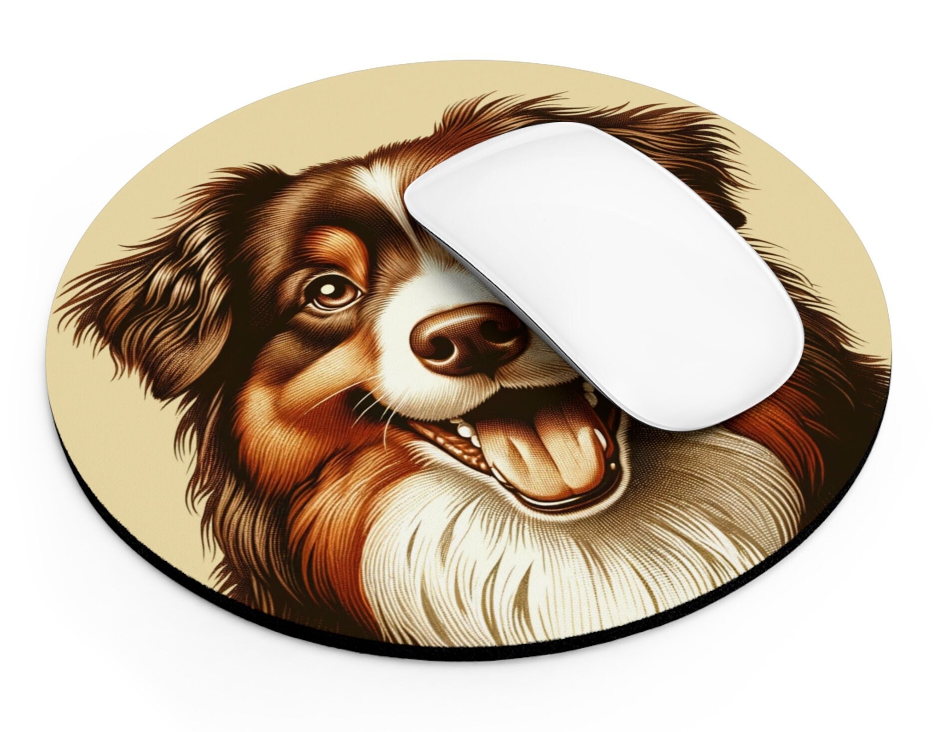 Red-tri Australian Shepherd Mouse Pad, Australian Shepherd Mom, Aussie ...