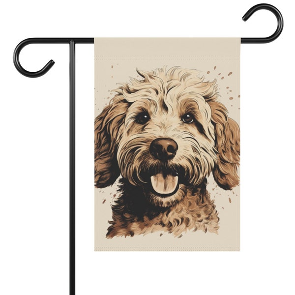 Labradoodle Dog Garden Flag - Etsy