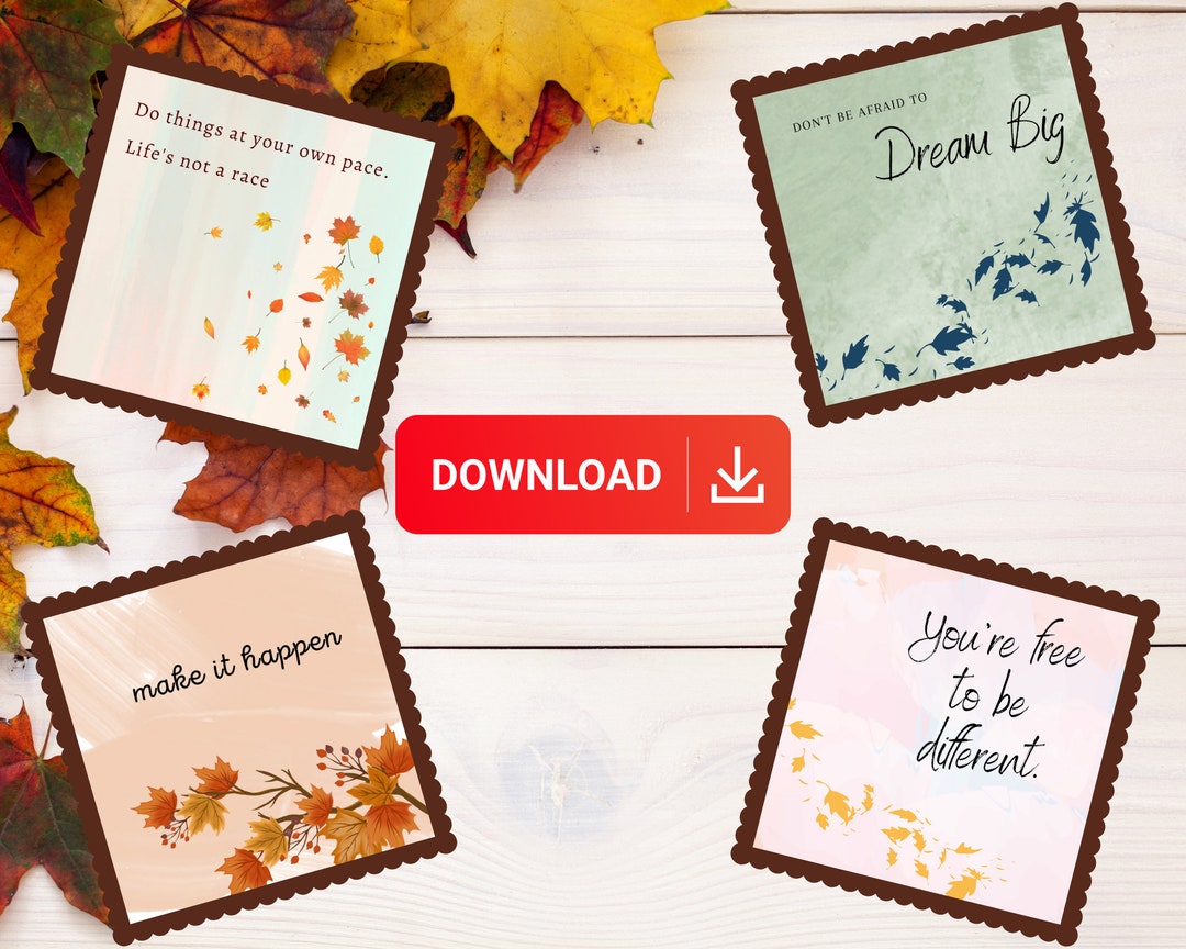 Canva Template, Autumn, Motivation, Quotes, Instagram Post, Life (10 ...