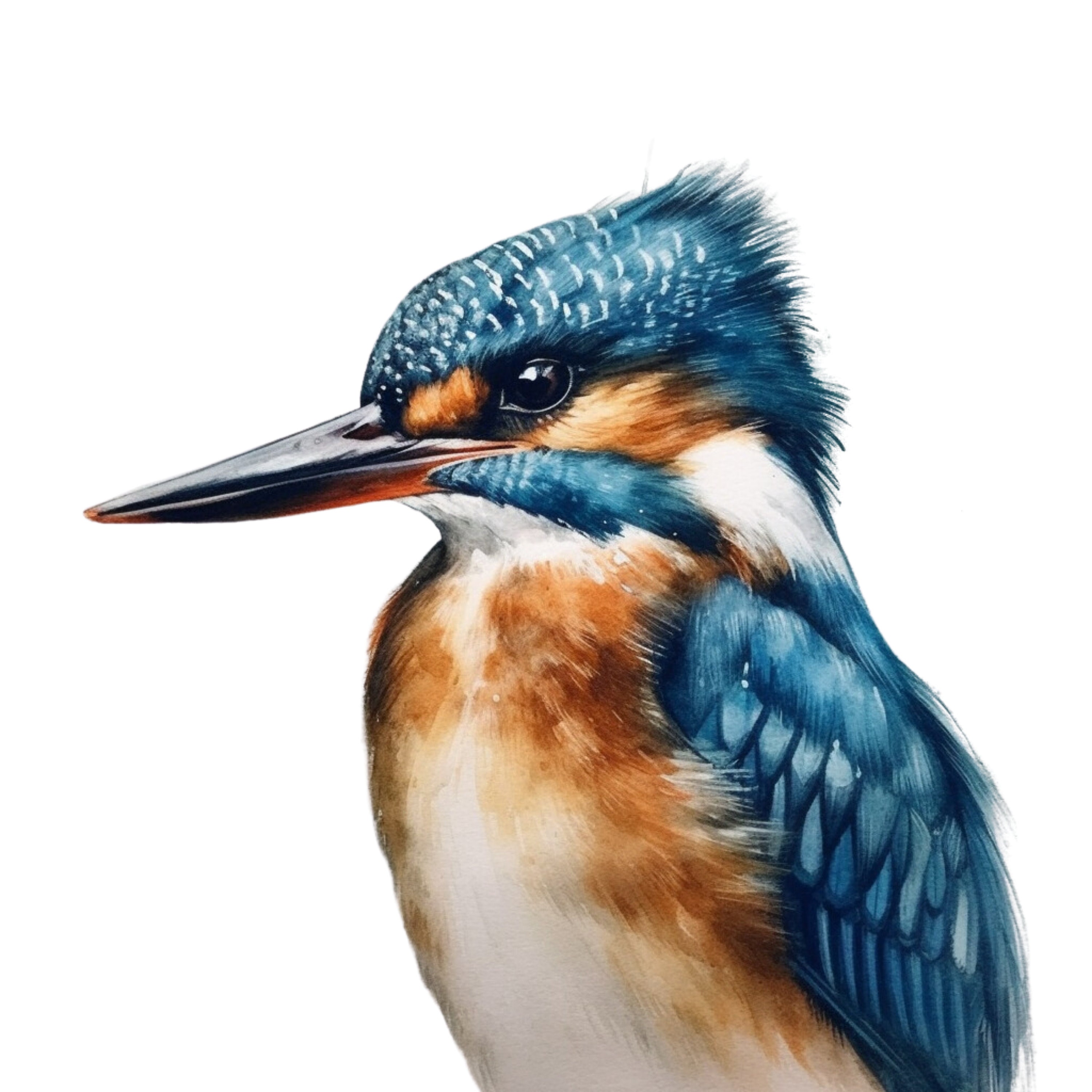 Kingfisher Clipart Watercolor, Clipart for Commercial Use, Transparent ...
