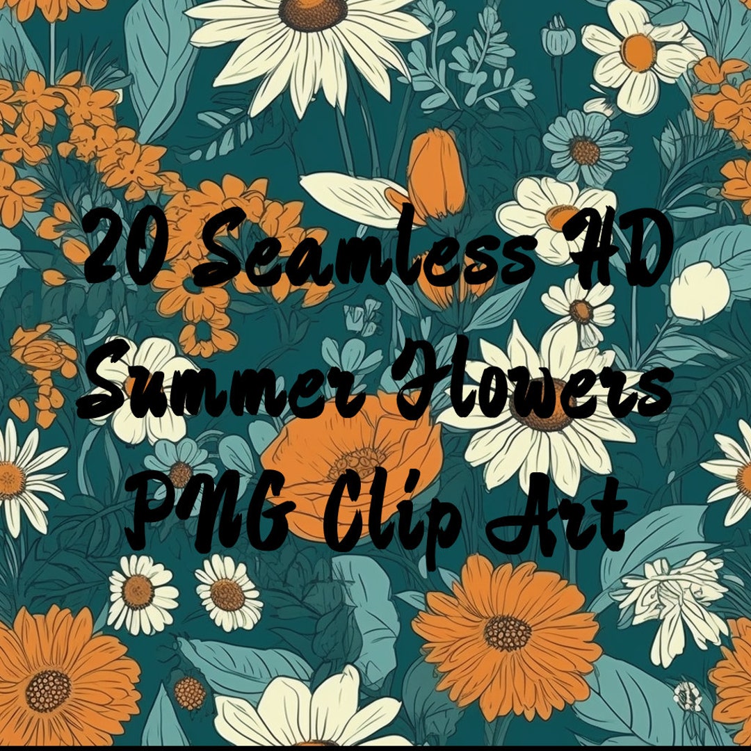 20 Seamless HD Summer Flower Patterns - Etsy