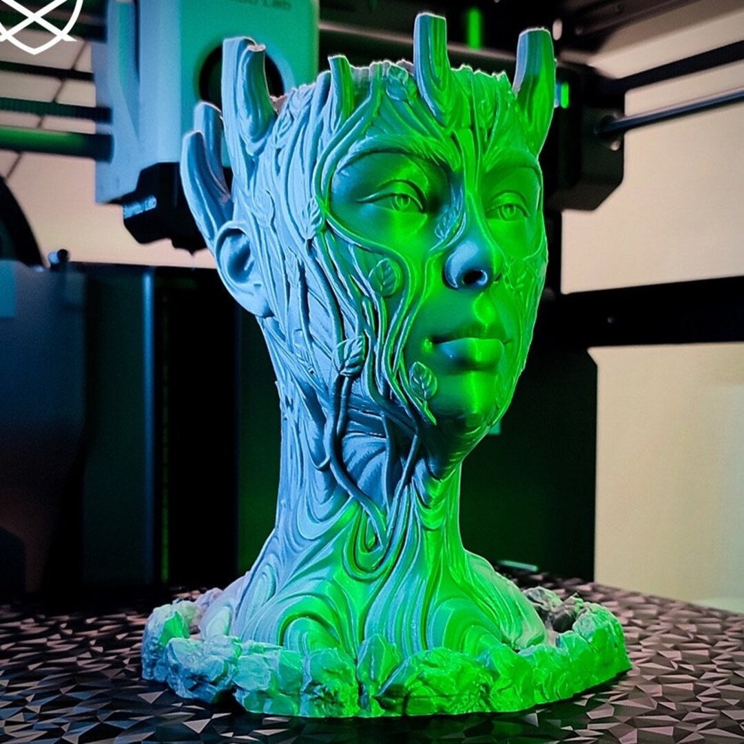 Sacred Tree Woman Face Planter, Modern Nature Vase, PLA Home Decor - Etsy
