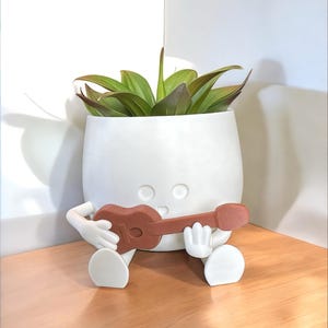 Happy Face Guitar Planter | Home Decor | Plant Holder | Small Indoor ...