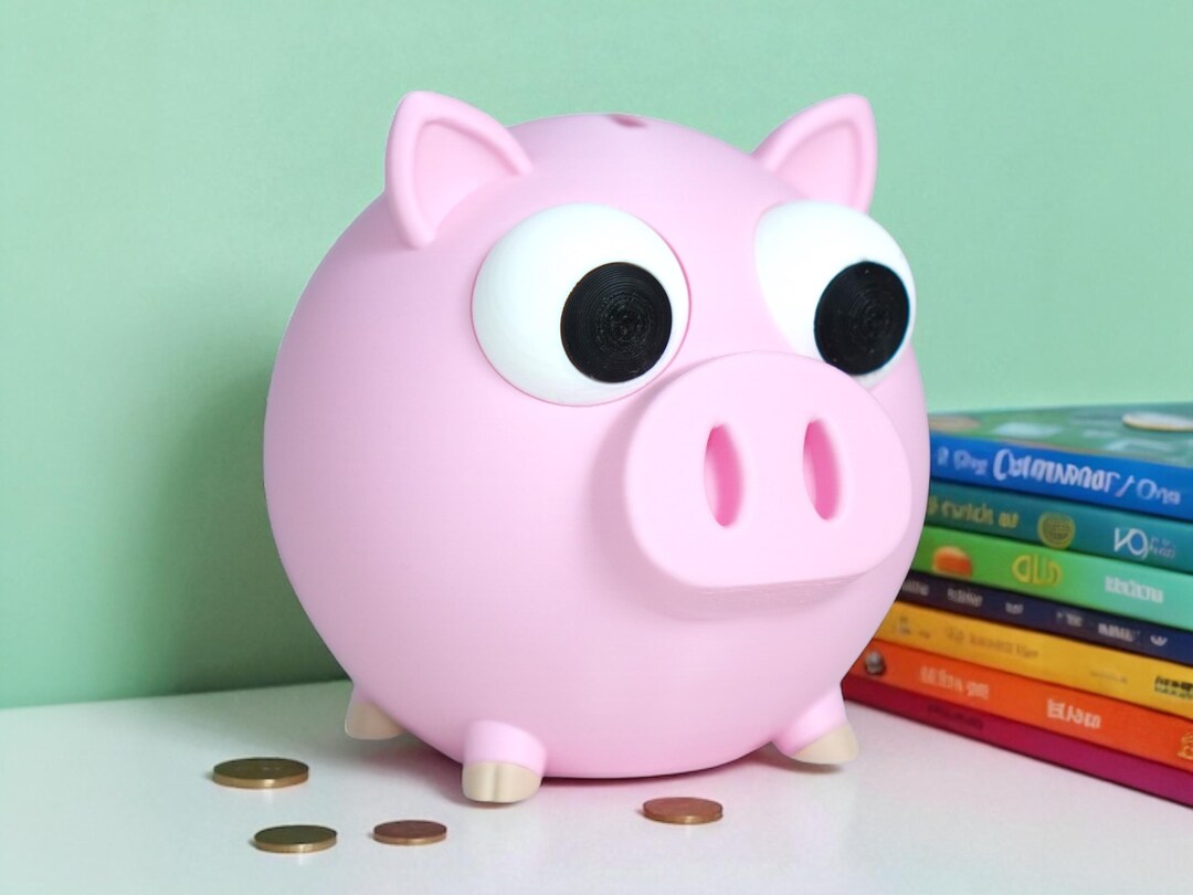 3D Printed Piggy Bank: Modern PLA Coin Bank for Kids & Adults - Etsy
