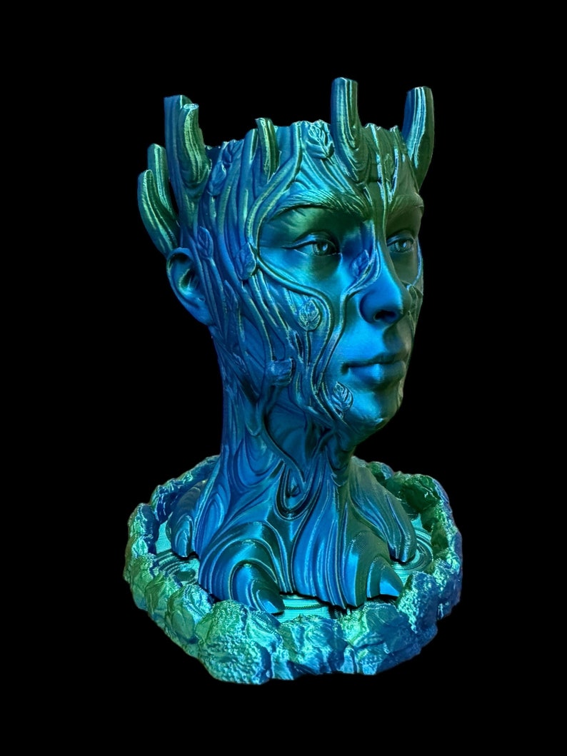 Sacred Tree Woman Face Planter, Modern Nature Vase, PLA Home Decor - Etsy