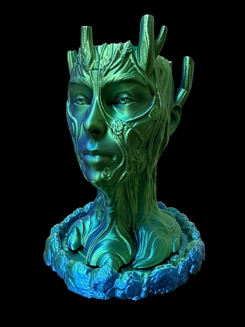 Sacred Tree Woman Face Planter, Modern Nature Vase, PLA Home Decor - Etsy