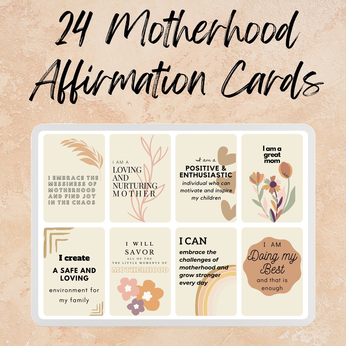Motherhood Affirmation Cards | Inspirational, Mother Self Care, Mother ...