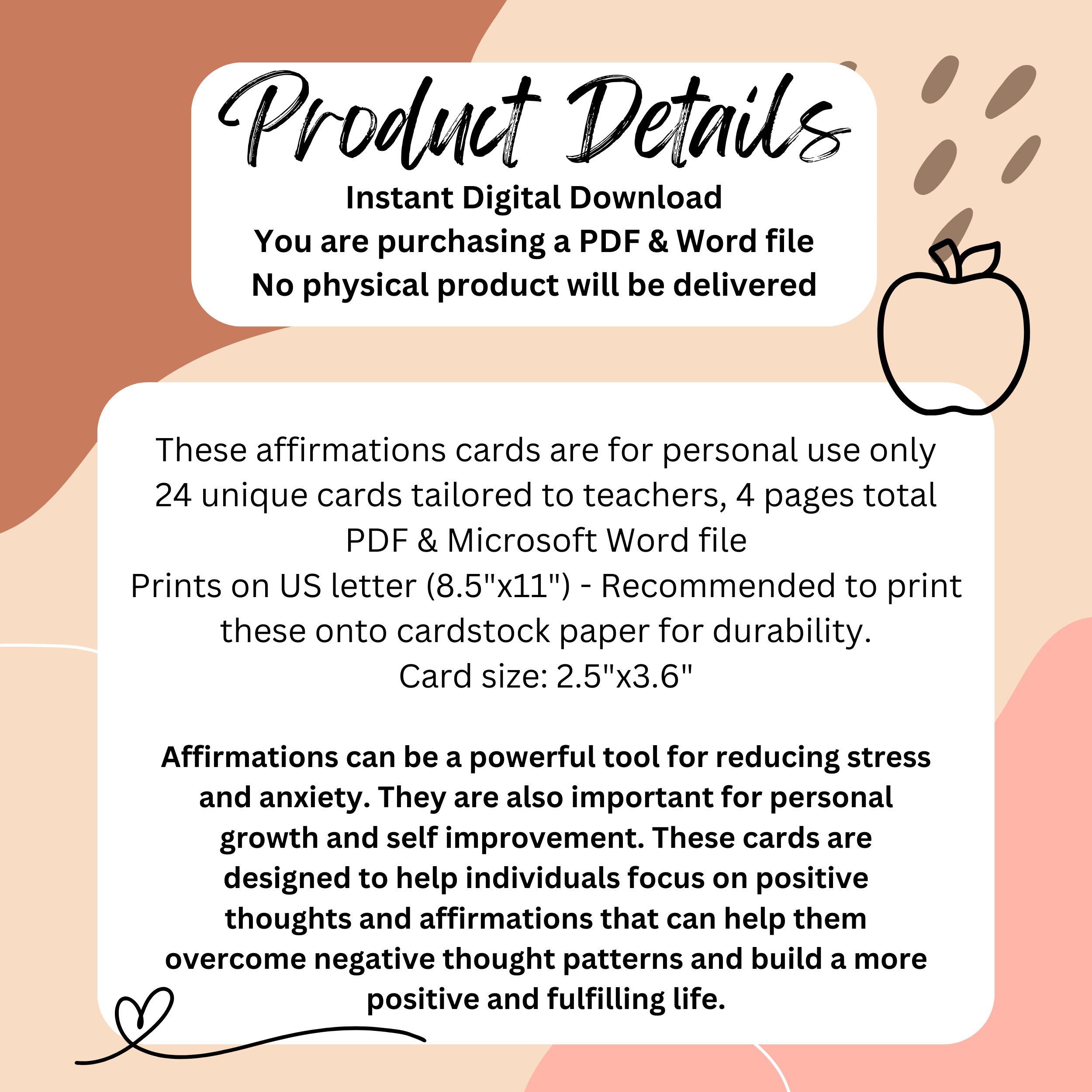 Teacher Affirmation Cards | Preschool Teacher Self Care Gifts | End of ...