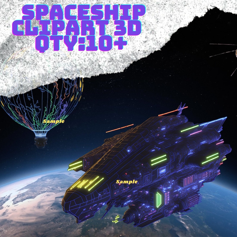 10+ Spaceships HQ Pngs HQ 3D - Digital Paper, LED Spaceship Images ...