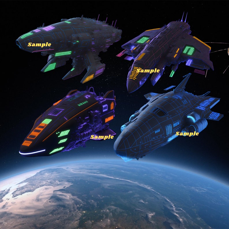 10+ Spaceships HQ Pngs HQ 3D - Digital Paper, LED Spaceship Images ...