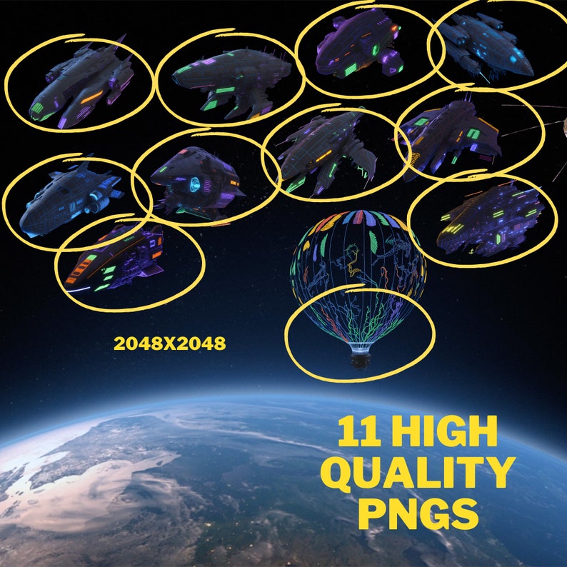 10+ Spaceships HQ Pngs HQ 3D - Digital Paper, LED Spaceship Images ...