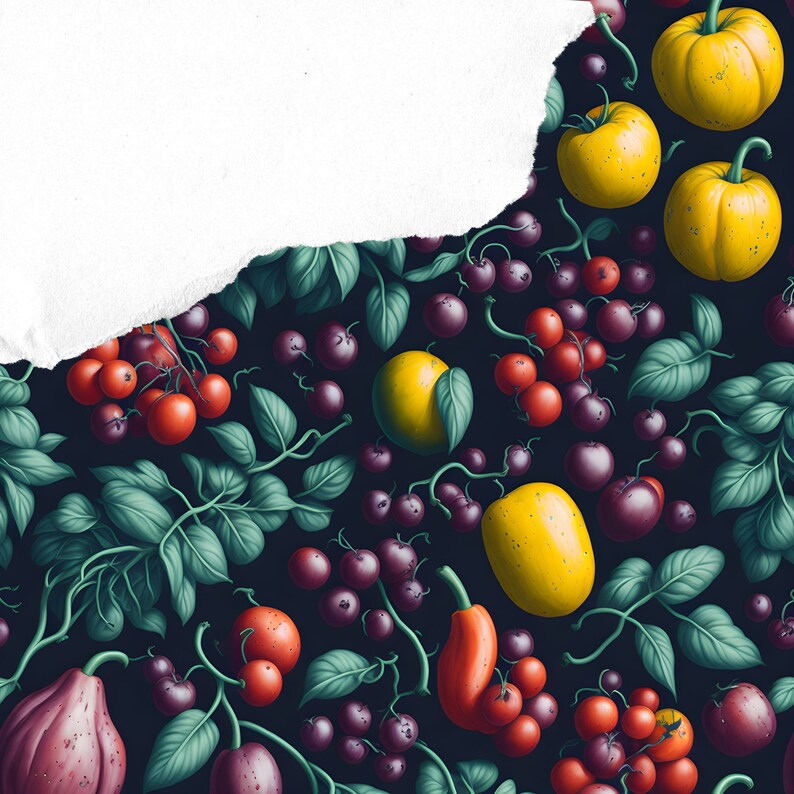 10 Fruits & Vegetables HQ Patterns Seamless Pattern Pack - Etsy
