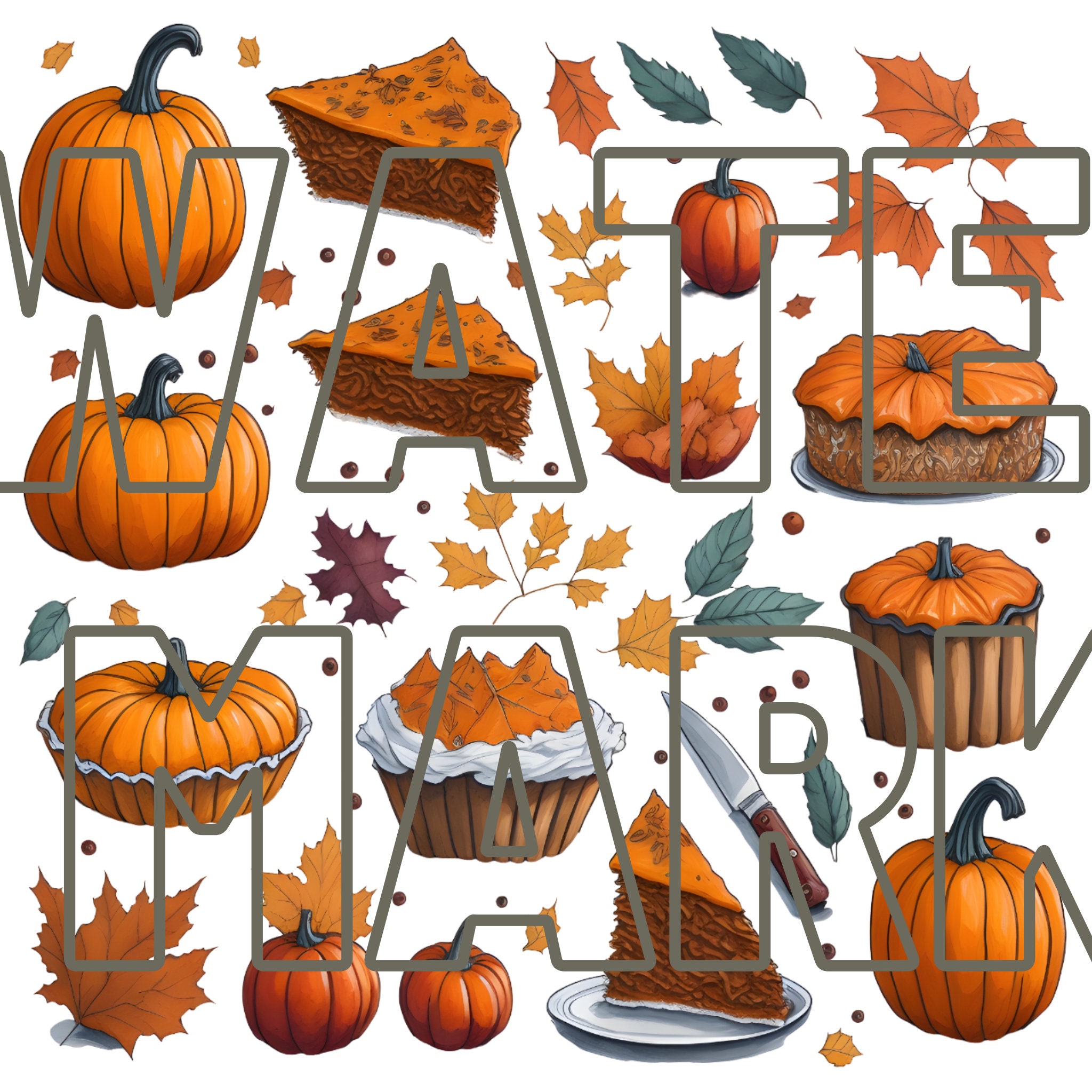 50+ Thanksgiving Clip Art - Pumpkins - Leaves - Food - Commercial Use ...