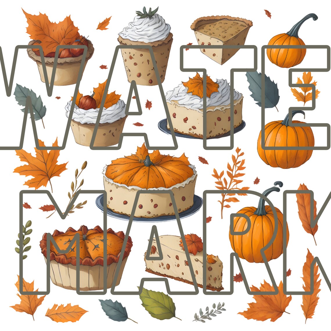 50+ Thanksgiving Clip Art - Pumpkins - Leaves - Food - Commercial Use ...