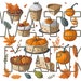 50+ Thanksgiving Clip Art - Pumpkins - Leaves - Food - Commercial Use ...