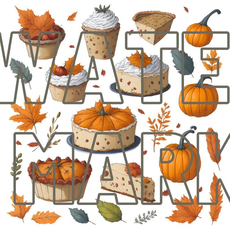 50+ Thanksgiving Clip Art - Pumpkins - Leaves - Food - Commercial Use ...