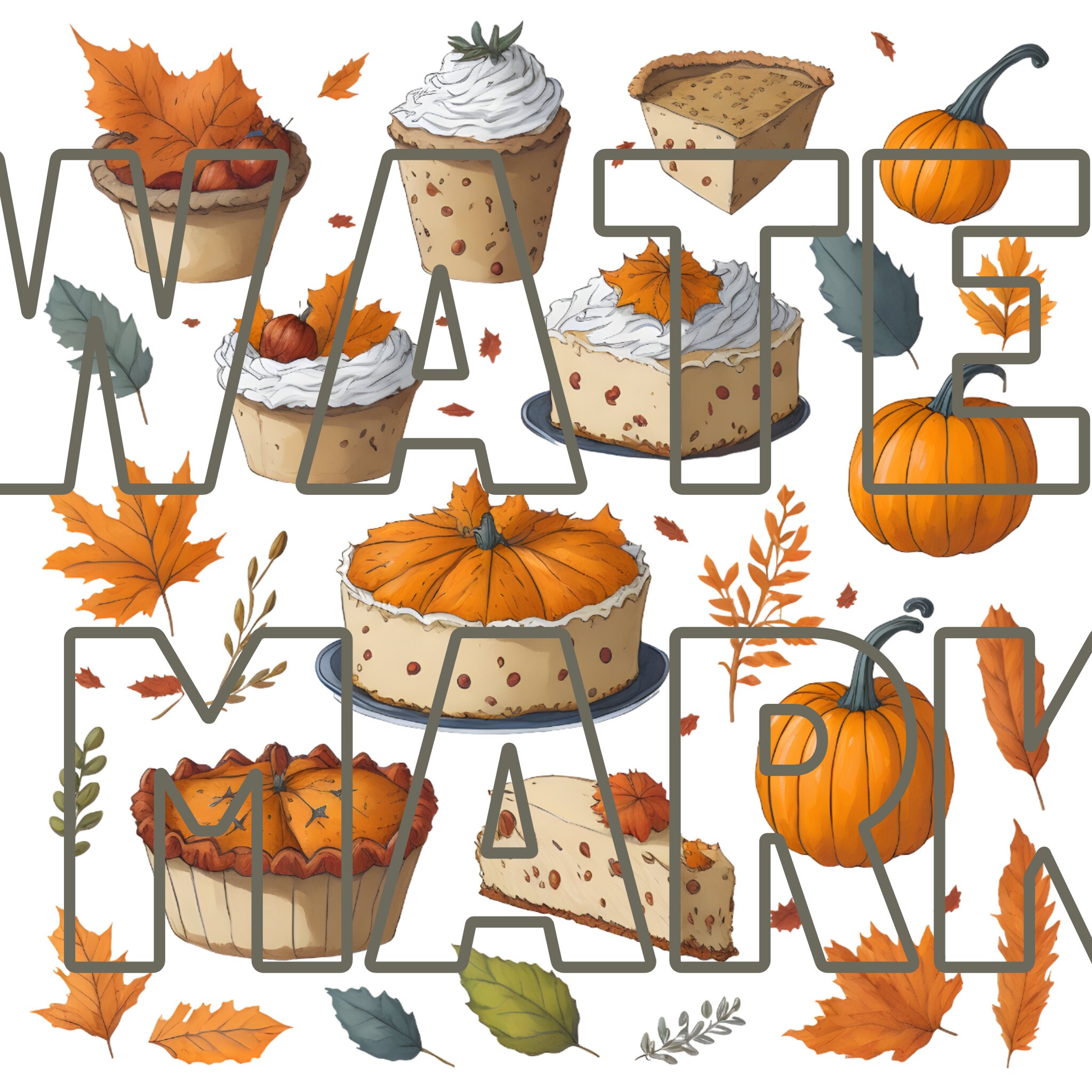 50+ Thanksgiving Clip Art - Pumpkins - Leaves - Food - Commercial Use ...