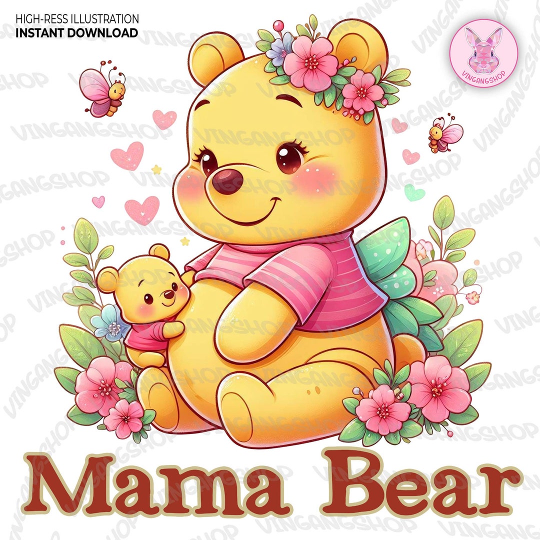 Cartoon Mama Mini Bear Png, Best Mom Ever Png, Happy Mothers Day Png ...