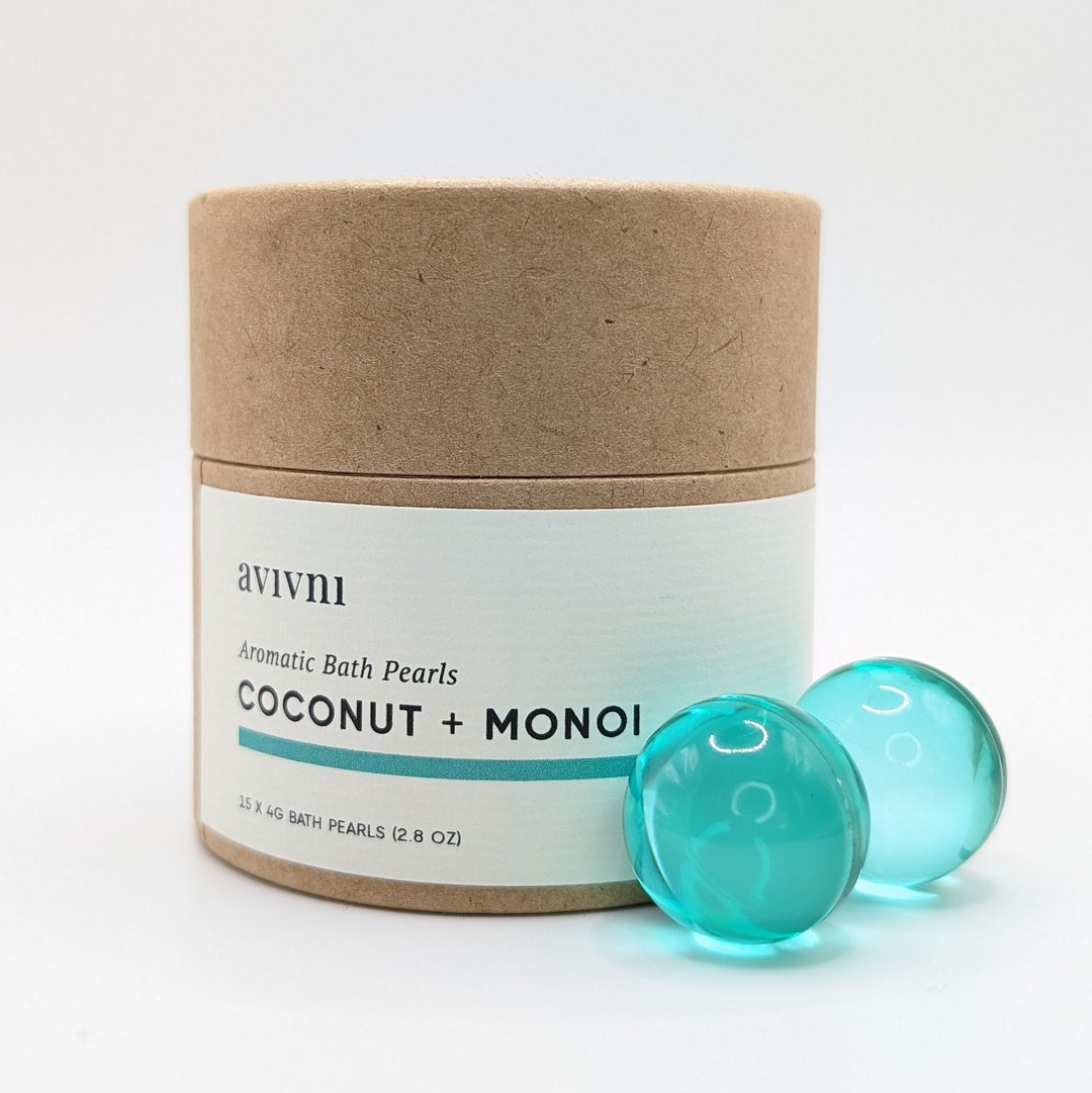 Bath Oil Beads Pearls - Coconut Monoi Scent, Bath Oil Beads With ...