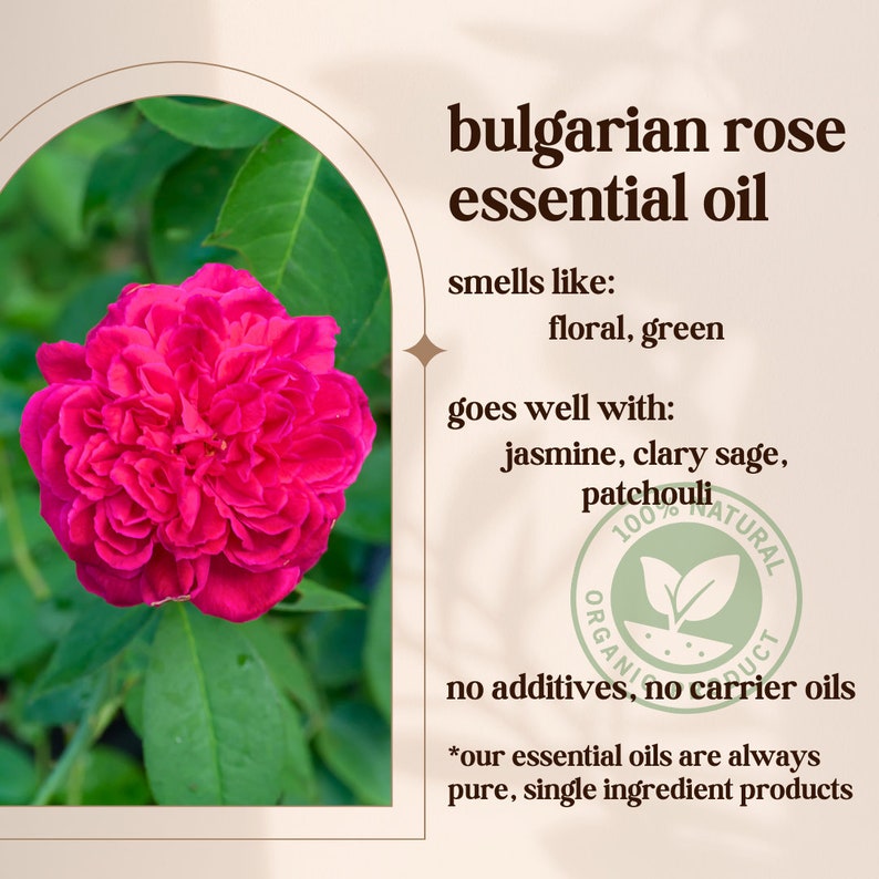 Rose Essential Oil - 100% Pure and Natural, Rosa Damascena, Benefits ...