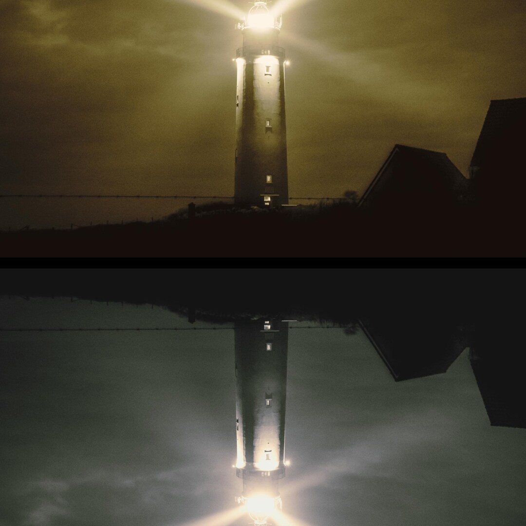 Lighthouse Wall Art, Reflection, Monochromatic, Fine Art Photography ...